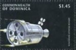 Stamp: Service Module Separation (Dominica(30th Anniversary of First ...