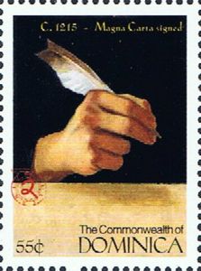 Stamp: Magna Carta signed, 1215 (Dominica(Millennium (Highlights of the ...