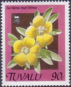 Stamp: Suriana maritima (Tuvalu(Flowers (1990)) Mi:TV 575,Sn:TV 554,Yt ...