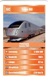 Game Card: 6C - Talgo XXI - Prototypen - Spanien - 2002 (Quartett ...