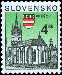Stamp: Prešov (Slovakia(Definitive Issues - Towns) Mi:SK 326,Sn:SK 220 ...