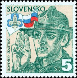 Stamp: Scout (Slovakia(Slovak Scouting) Mi:SK 228,Sn:SK 215,Yt:SK 190 ...