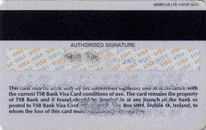 Bank Card: TSB Bank (TSB Bank, IrelandCol:IE-VI-0012