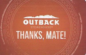 Gift Card: Thanks Mate (Outback Steakhouse, United States of America ...