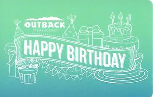 Gift Card: Happy Birthday (Outback Steakhouse, United States of America ...