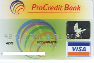 Bank Card: ProCredit Bank (ProCredit Bank, United States of AmericaCol ...