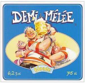 Drink Label: Demi de Mélée Blonde (Brasserie La Binchoise, BelgiumCol ...