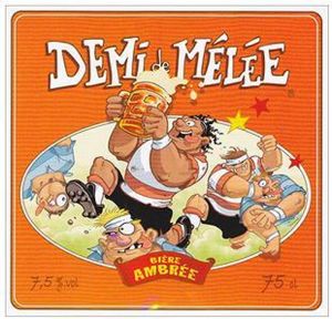 Drink Label: Demi de Mélée Ambrée (Brasserie La Binchoise, Belgium) Col ...