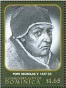 Stamp: Nicholas V, 1447-1455 (Dominica(Popes) Mi:DM 2972,Sn:DM 2233c,Sg ...