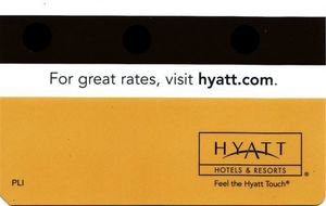 Hotel Card: For great rates, visit Hyatt.com (Hyatt, United States of ...