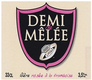 Drink Label: Demi de Mélée Framboise (Brasserie La Binchoise ...