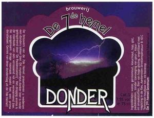 Drink Label: Donder (Brouwerij de 7de Hemel, NetherlandsCol:NL-BEER-004337