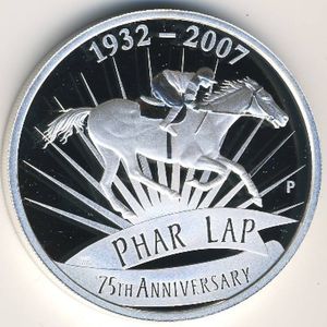 Coin: 1 Dollar (Phar Lap, 75th Anniversary death) (Australia) (1970 ...