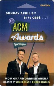 Hotel Card: MGM Grand - 51st ACM Awards (MGM Resorts, United States of ...