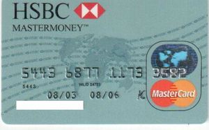 Bank Card: HSBC Mastermoney (HSBC Bank USA, United States of AmericaCol ...
