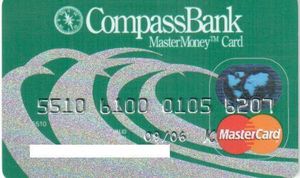 Bank Card: Compas Bank (Compass bank, United States of AmericaCol:US-MC ...