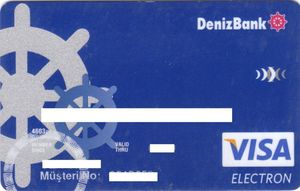 Bank Card: DenizBank (Denizbank, Türkiye (Turkey)Col:TR-VE-0065