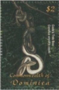 Stamp: Cook’s Tree Boa (Corallus enydris cookii) (Dominica) (Fauna 2001 ...