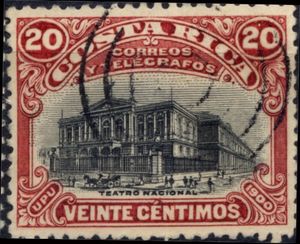 Stamp: National Theatre (Costa Rica(Local Motifs & Famous People) Mi:CR ...