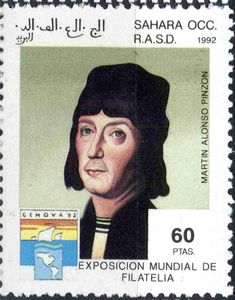 Stamp: Martin Alonzo Pinzon (Cinderellas) (Sahara Occ.) Col:EH 1992-10/4