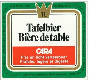 Drink Label: Cara Tafelbier (Brouwerij Martens, BelgiumCol:BE-BEER-006907