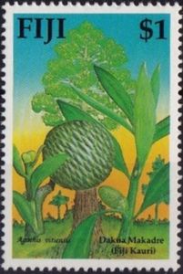 Stamp: Dakua Makadre (Agathis vitiensis) (Fiji(Timber Trees) Mi:FJ 626 ...