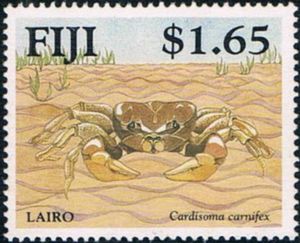 Stamp: Lairo - Brown Land Crab (Cardisoma carnifex) (Fiji(Mangrove ...