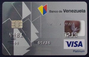 Bank Card: Banco de Venezuela (Banco De Venezuela, VenezuelaCol:VE-VI-0465