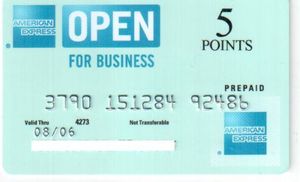 Bank Card: American Expres OPEN FOR BUSINESS (American Express, United ...