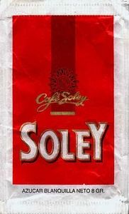 Sugar Packet: Café Soley (Spain(Brands Coffee) Col:ES-N-002195 🍬