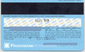 Bank Card: Classic (Finans Bank Romania, RomaniaCol:RO-VI-0027