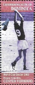 Stamp: Bobby Charlton (Dominica(FIFA World Cup 2002 - Korea / Japan) Mi ...