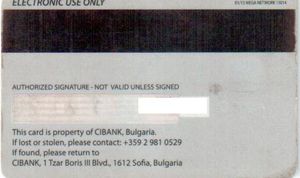 Tarjeta de Banco: CiBank Visa Electron Business - 01/13 (Cibank ...