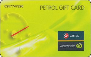 Tarjeta Regalo: Petrol Gift Card (Woolworths, Australia(Caltex) Col:AU ...
