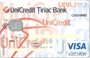 Bank Card: CashPay.Logo (UniCredit Tiriac, RomaniaCol:RO-VE-0053.03