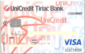 Bank Card: CashPay.Logo (UniCredit Tiriac, RomaniaCol:RO-VE-0053.07