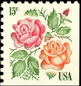 Stamp: Roses (United States of America) (1975-1981 Regular Issue) Mi:US ...