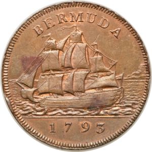 Coin: 1 Penny (Bermuda) (1793 - Colonial Coinage) WCC:km5