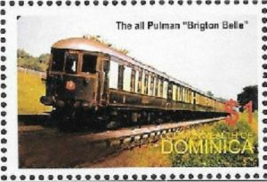Stamp: Brighton Belle No. 2504 (Dominica(Trains) Mi:DM 3595,Sn:DM 2503f 📮