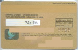 Bank Card: Business Gold card (Banca Transilvania, RomaniaCol:RO-VI ...