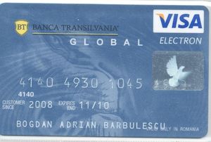 Bank Card: Leon (Banca Transilvania, RomaniaCol:RO-VE-0056.05