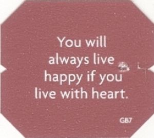 Çay Etiketi: You will always live happy if you live with heart., GB7 ...