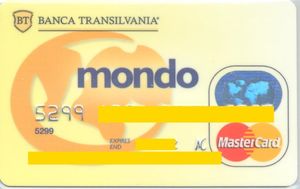 Bank Card: Mondo Yellow (Banca Transilvania, RomaniaCol:RO-MC-0089.03