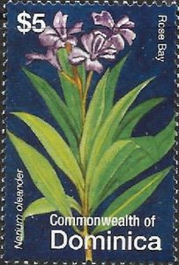 Stamp: Rose Bay (Nerium oleander) (Dominica(Flowers 2007) Mi:DM 3820,Sn ...