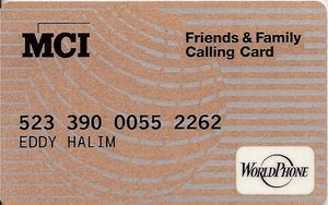 Phonecard: MCI Personal / Friends & Family Calling Card (MCI (MCI ...