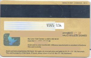 Bank Card: Leon (ING Bank, RomaniaCol:RO-VI-0044