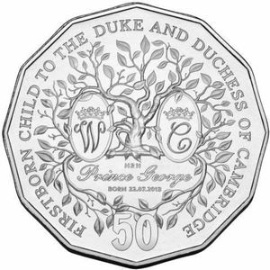 Coin: 50 Cents (Birth of Prince George) (Australia(Numismatic Product ...