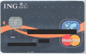 Bank Card: Design black (ING Bank, RomaniaCol:RO-MC-0106