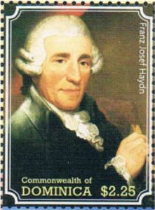 Stamp: Joseph Haydn (Dominica(Joseph Haydn, death Bicent.) Mi:DM 3931 ...