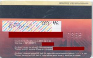 Bank Card: Ing (ING Bank, RomaniaCol:RO-MC-0048.04